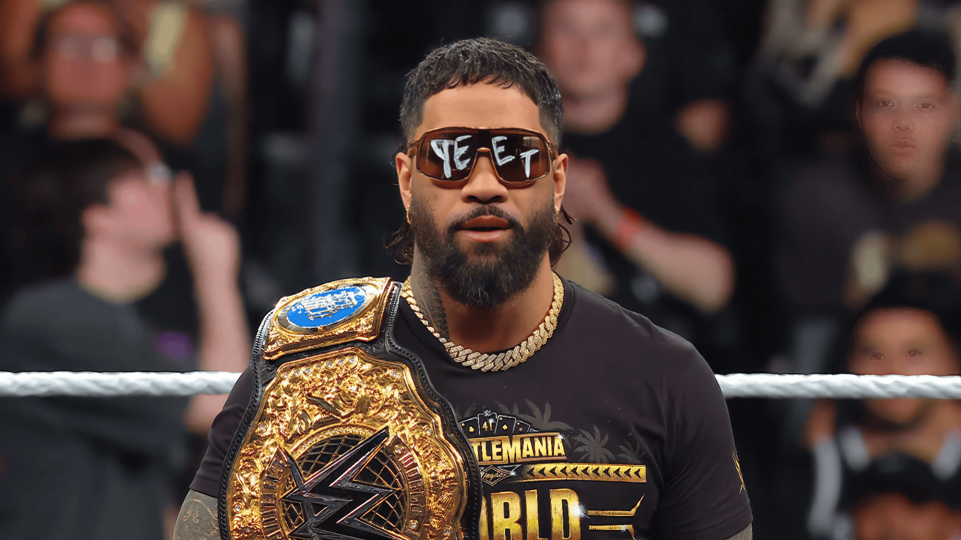 Jey Uso Celebrates WWE World Title Win With New Tribal Neck Tattoo ...