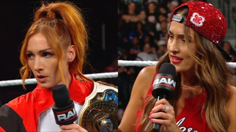 Becky Lynch Mocks Nikki Bella With John Cena Taunt In Heated Exchange ...