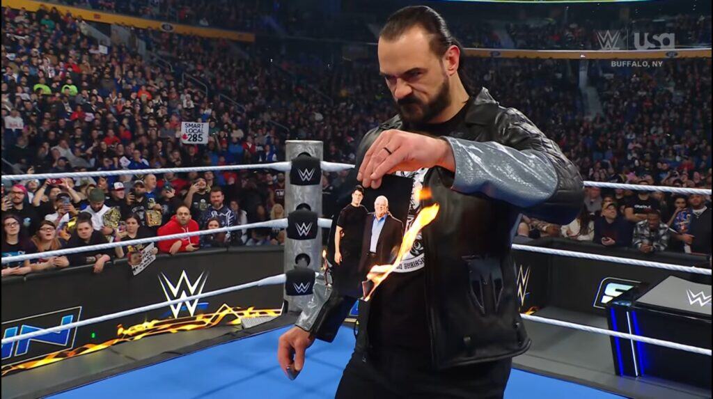 Drew McIntyre Burns Photo Of Dusty Rhodes During Heated WWE SmackDown ...
